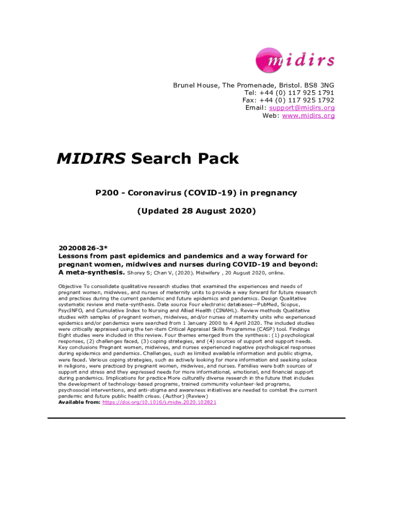 Fillable Online MIDIRS Search Pack - RCM Fax Email Print - pdfFiller