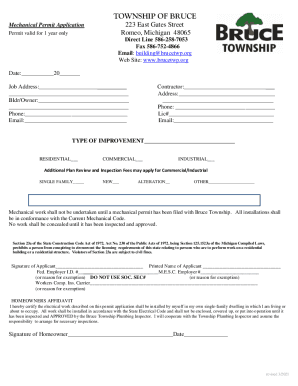 Fillable Online Download Township Permits And Forms Fax Email Print ...