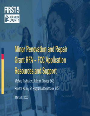 Fillable Online Minor Renovation and Repair - Grant RFACenter ...