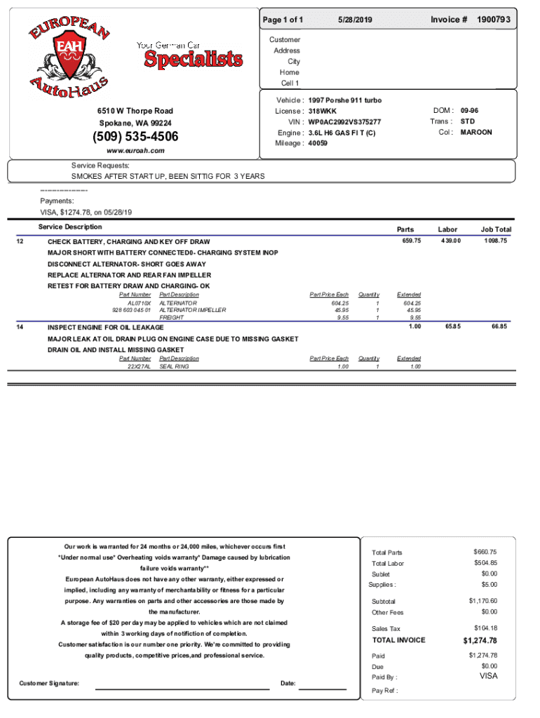 Fillable Online Invoice Form Fax Email Print - pdfFiller