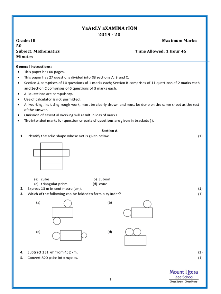 Fillable Online Assessment resources - Level 3 Mathematical Studies ...