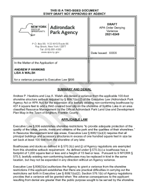 Fillable Online apa ny DRAFT APA Permit - NY.gov Fax Email Print ...