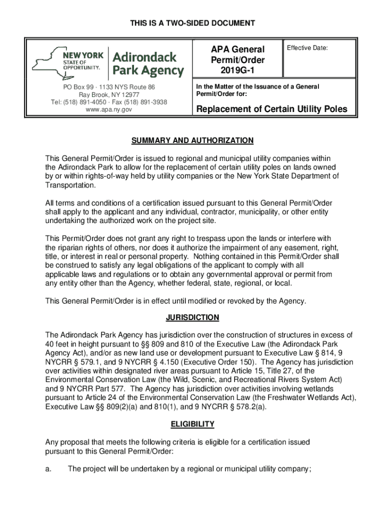 Fillable Online apa ny Adirondack Park Agency Form Download Fax Email ...