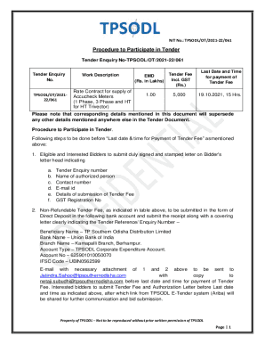 Fillable Online TPSODL/OT/202122/061 Fax Email Print - pdfFiller