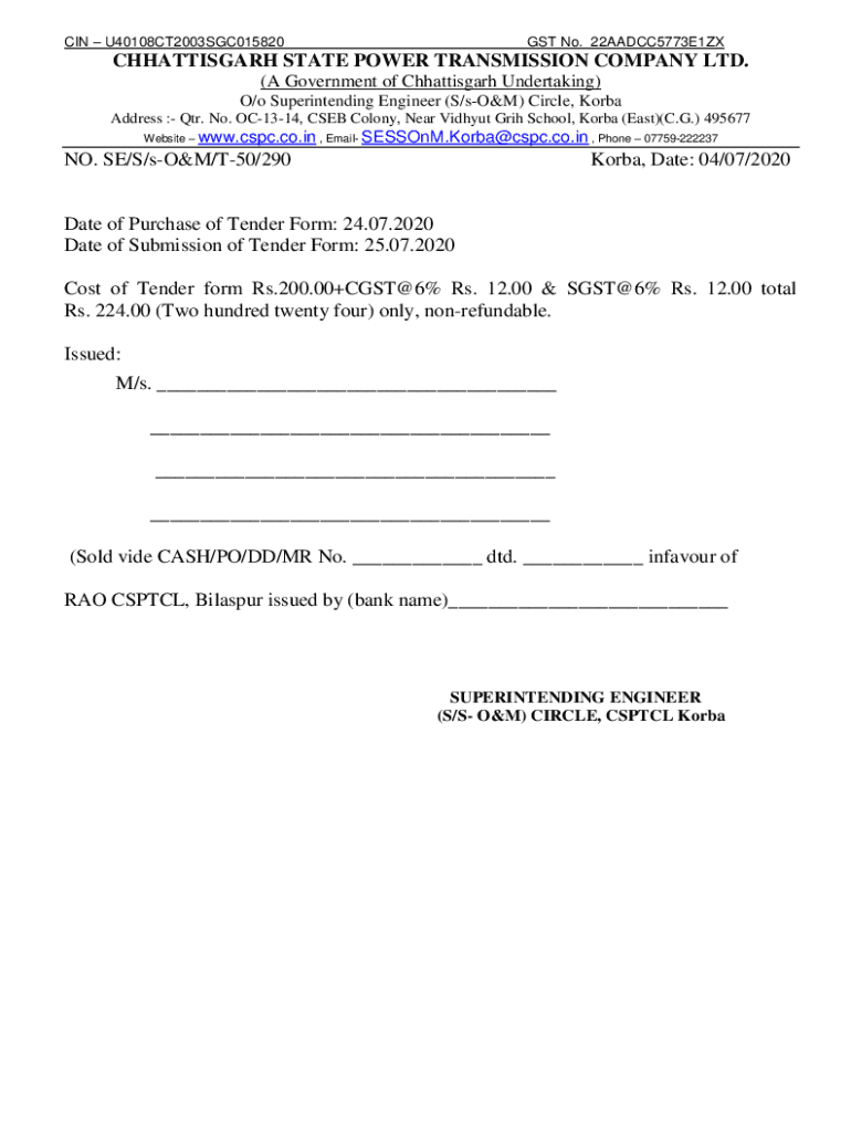 Fillable Online RAIPUR - State Load Despatch CentreChhattisgarh Fax Email Print - pdfFiller