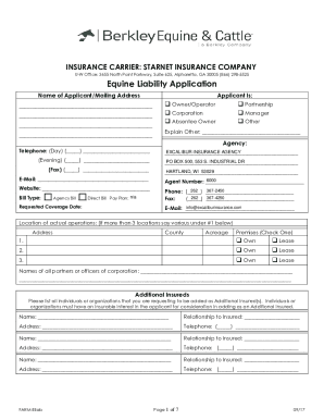 Fillable Online Filing a Horse Claim - Star H Equine Insurance Fax ...