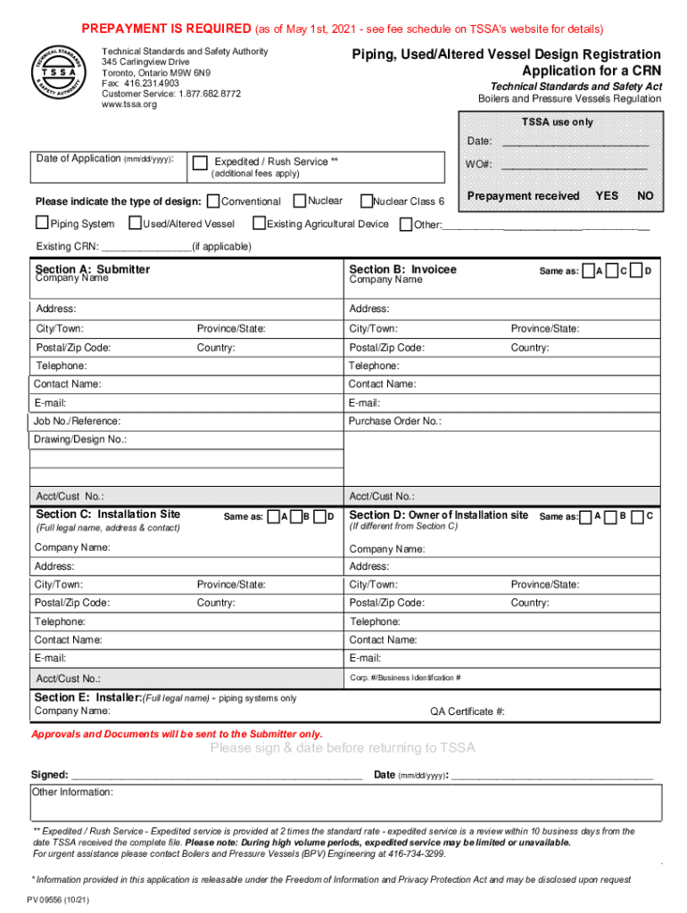Fillable Online Welding, Brazing Procedure Registration Application for a CRN Fax Email Print ...