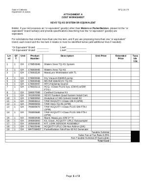 COST WORKSHEET Doc Template | pdfFiller