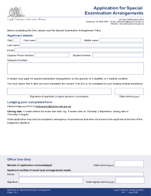 Fillable Online examination script request - Legal Profession Admission ...