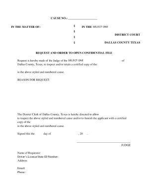 Fillable Online District ClerkGeneral Forms - Dallas County Fax Email ...
