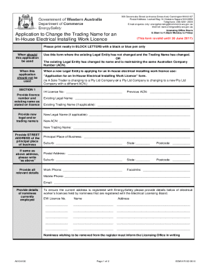 Fillable Online Application for an Electrical Contractor's Licence ...