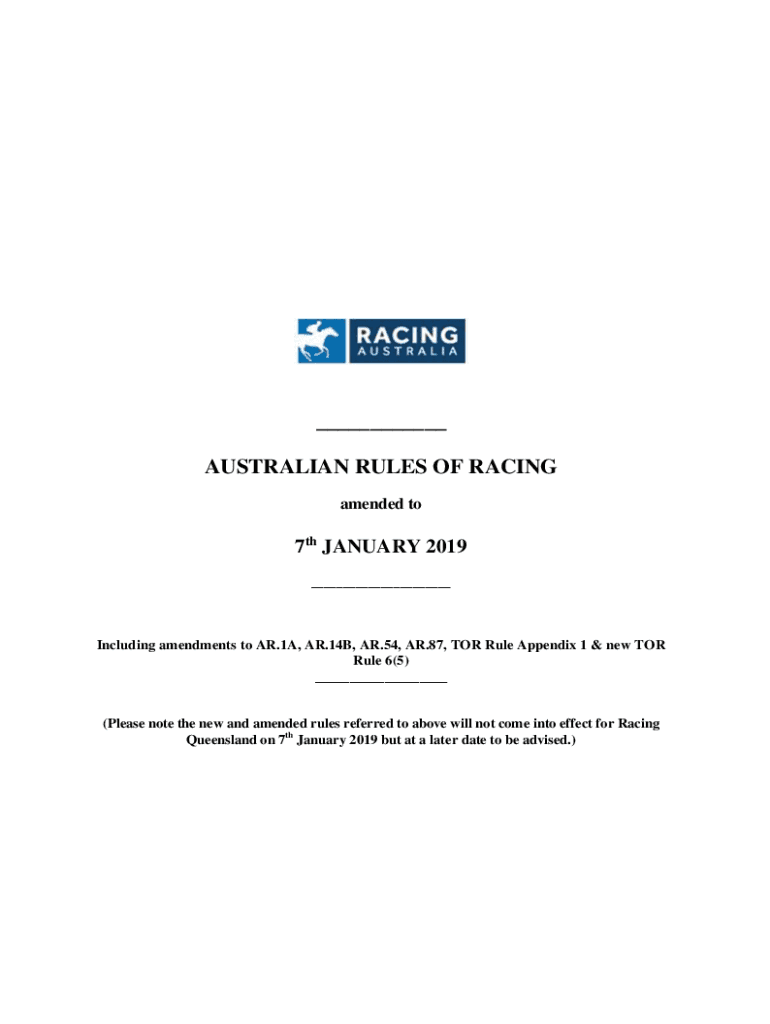 Fillable Online the-rules-of-racing-of-the-canberra-racing-club ...