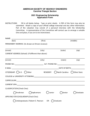 Fillable Online carolinatriangle ashe ASHE-External-Scholarship ...