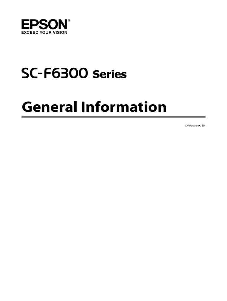 Fillable Online SC-F6300 Series. General Information Fax Email Print - pdfFiller