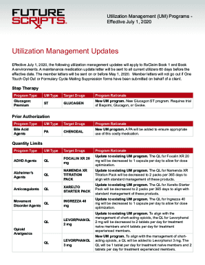 Fillable Online Important utilization management/authorization updates ...