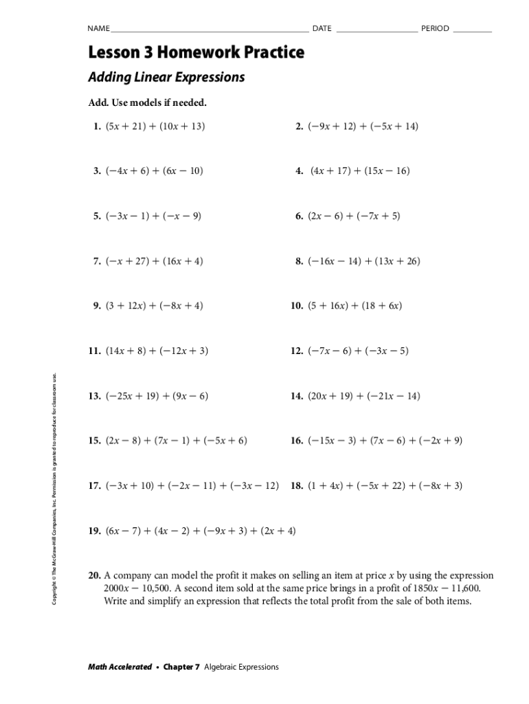 Fillable Online Combining Like Terms Worksheet (pdf) Fax Email Print ...