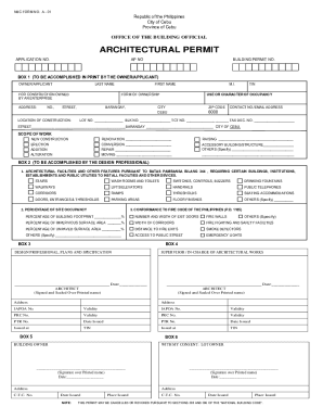 Fillable Online Architectural Permit Form Pdf - Fill Online, Printable ...