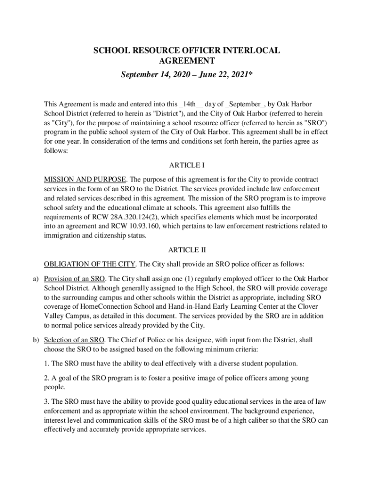 Fillable Online 28E Agreement for School Resource Officer Program Fax ...