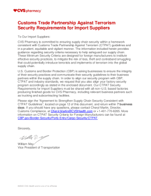 Fillable Online Customs-Trade Partnership Against Terrorism (C-TPAT ...
