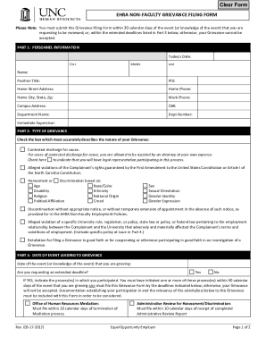 Fillable Online hr unc EHRA Non-Faculty Forms - UNC Human Resources Fax ...