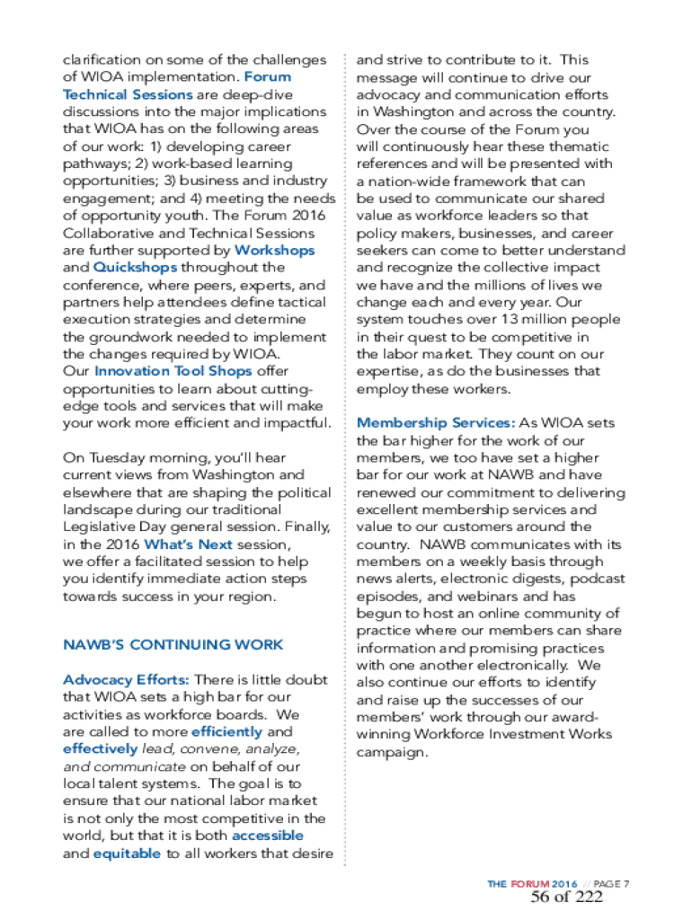 Fillable Online Change and Continuity in the Adult and Dislocated Worker ... Fax Email Print ...