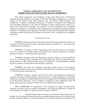 Fillable Online Partial Assignment and Assumption Agreement, dated as ...