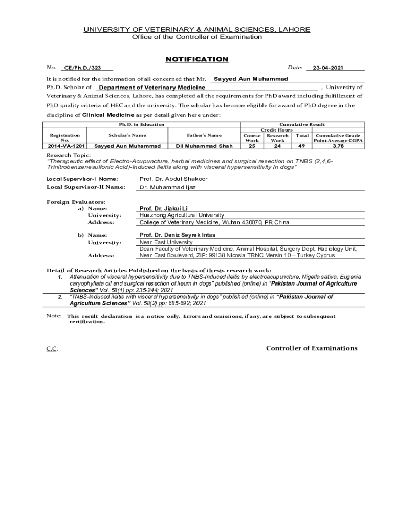 Fillable Online Notification.docx Fax Email Print - pdfFiller