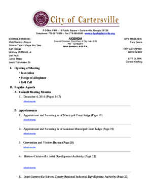 Fillable Online Appointment and Swearing in of Municipal Court Judge ...
