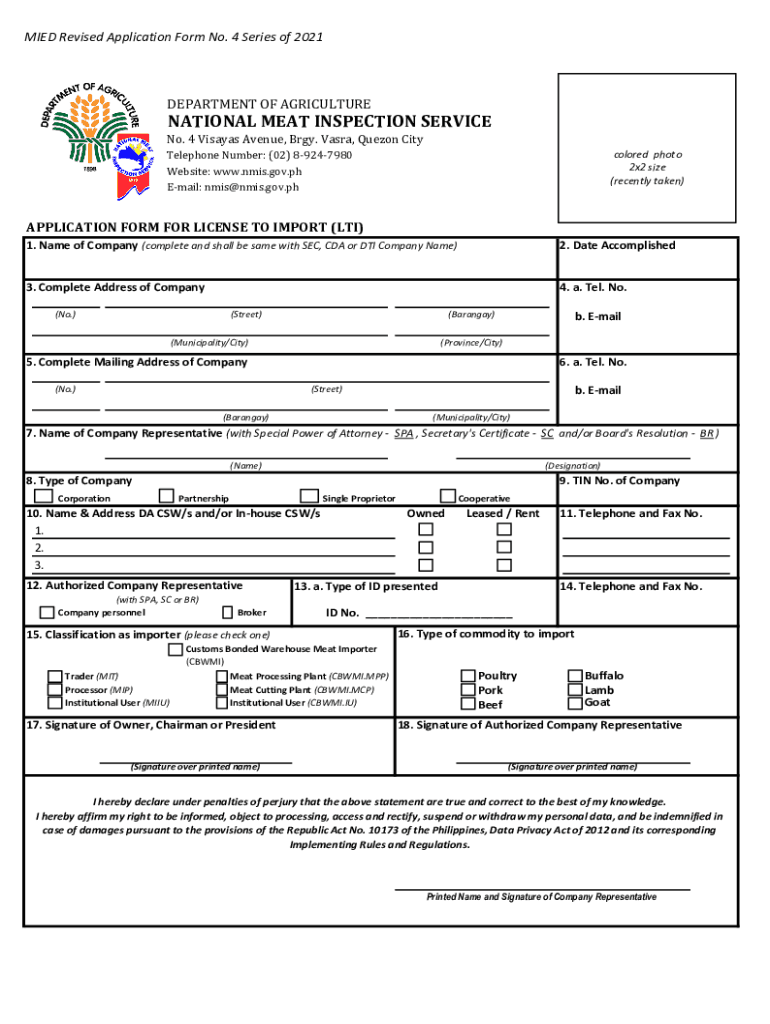 Fillable Online MIED Revised Application Form No Fax Email Print ...