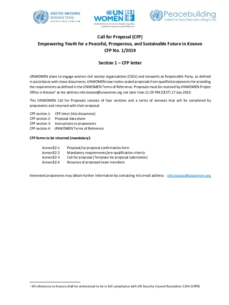 Fillable Online Call for Proposal (CFP) Empowering Youth for a Peaceful, ... Fax Email Print ...