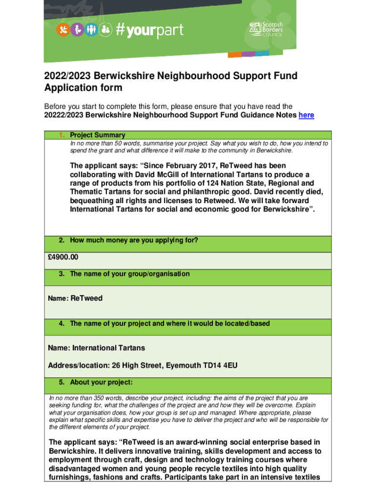 Fillable Online scottishborders moderngov co Berwickshire Neighbourhood ...