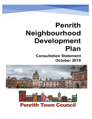Fillable Online Neighbourhood Development Plan. Consultation Statement ...