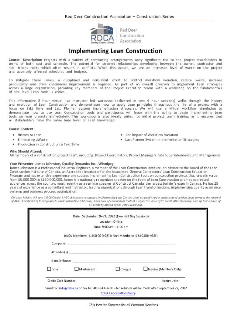 Fillable Online LEAN CONSTRUCTION, HOW VARIATION IMPACTS YOUR ... Fax Email Print - pdfFiller