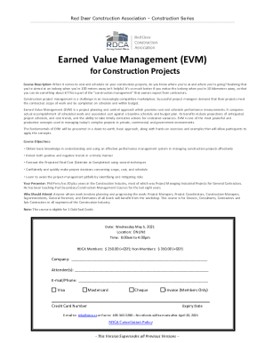 Fillable Online Earned Value Management (EVM) for Construction Projects ...