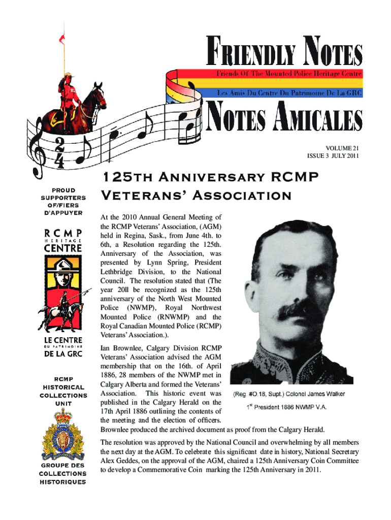 Fillable Online The Regina Division of the RCMP Veterans' Association ...