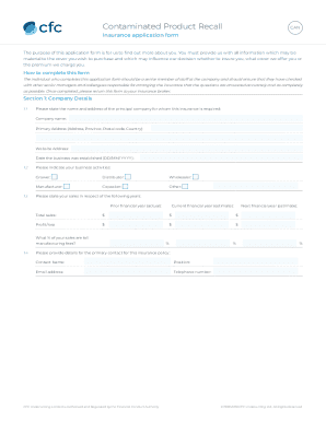 Fillable Online Product Recall, Contamination and Malicious Tamper ...