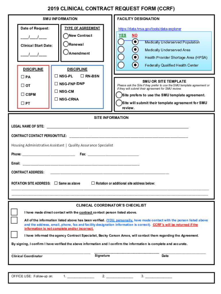 Fillable Online Contract Request Form - SMU Fax Email Print - pdfFiller