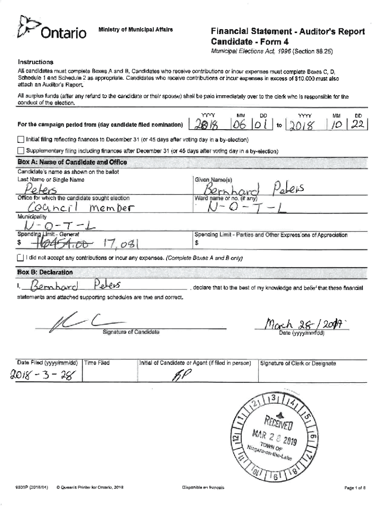 Fillable Online Financial Statement - Form 4 - Bernhard Peters.pdf Fax ...