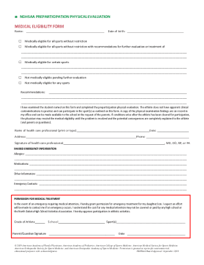 Fillable Online MEDICAL ELIGIBILITY FORM - West Fargo Public Schools ...