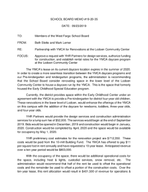 Fillable Online SCHOOL BOARD MEMO #19-20-35 Fax Email Print - pdfFiller