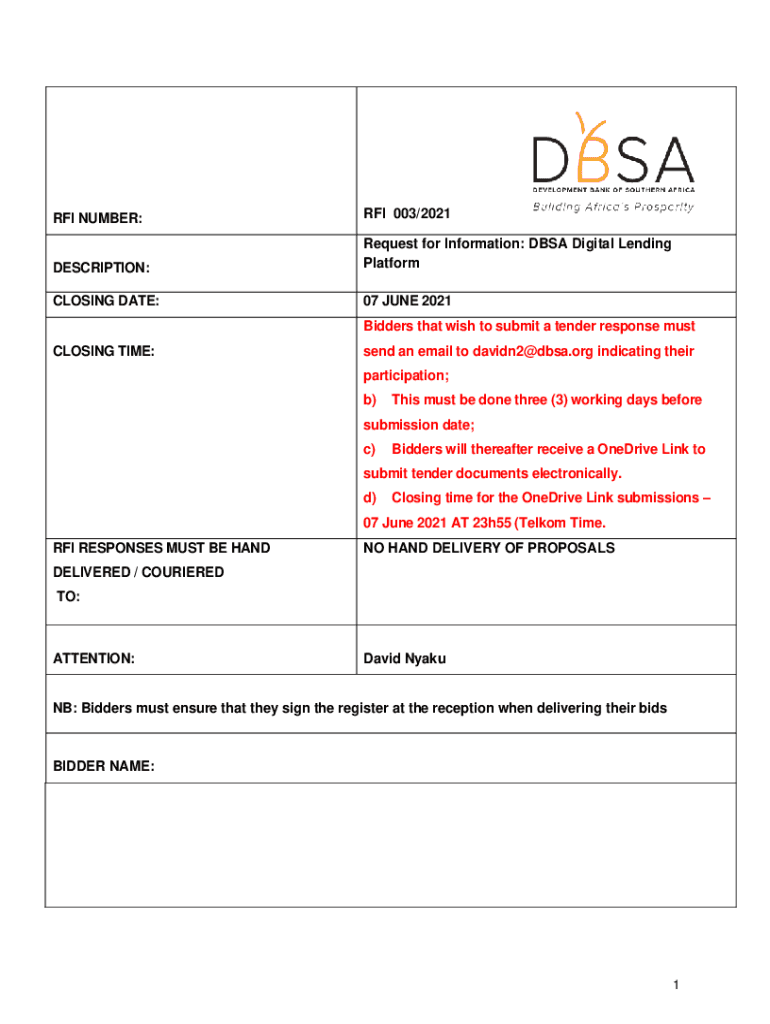 Fillable Online Request-for-Information (RFI) process - BIS Innovation Hub Fax Email Print ...