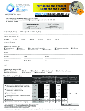Fillable Online IMLC 2023 Registration Form - Malaysian Bar Fax Email ...