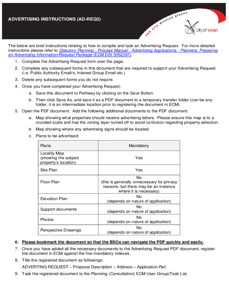 Fillable Online Elements of an Advertising Plan - APA Services Fax ...