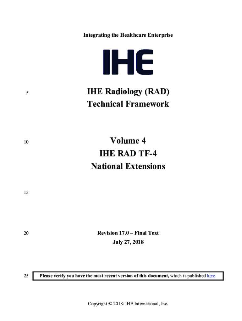 Fillable Online IHE Radiology (RAD) - Technical Framework Volume 4 Fax ...