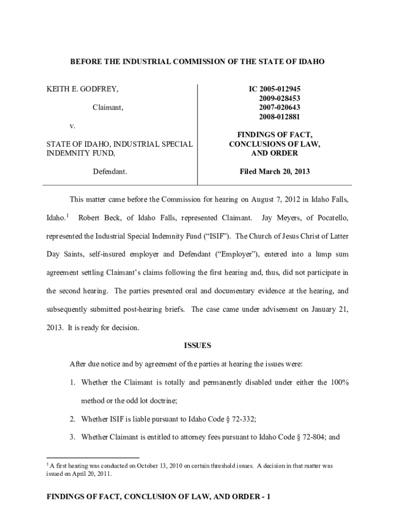 Fillable Online iic idaho State ex rel. Industrial Commission v. Indian Country ... Fax Email ...