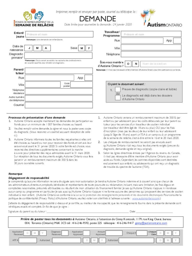 Remplissable En Ligne Imprimer, remplir et envoyer par poste, courriel ...