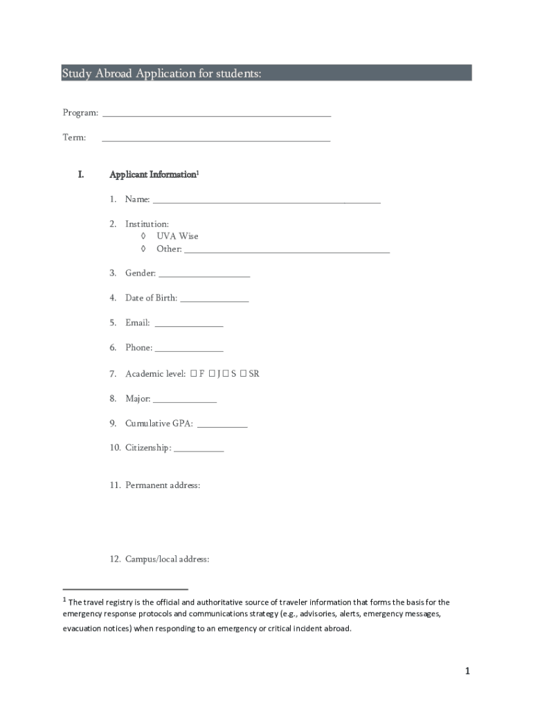 Fillable Online How to Apply - UVA Education Abroad Fax Email Print - pdfFiller