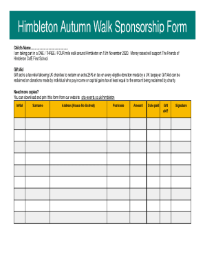 Fillable Online Little Krishna's Sponsored Walk Sponsorship Form Fax ...