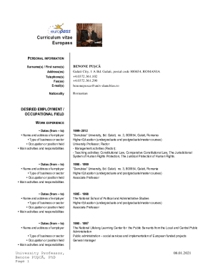 Fillable Online Europass-CV-Template-Word.doc - Europass Curriculum ...