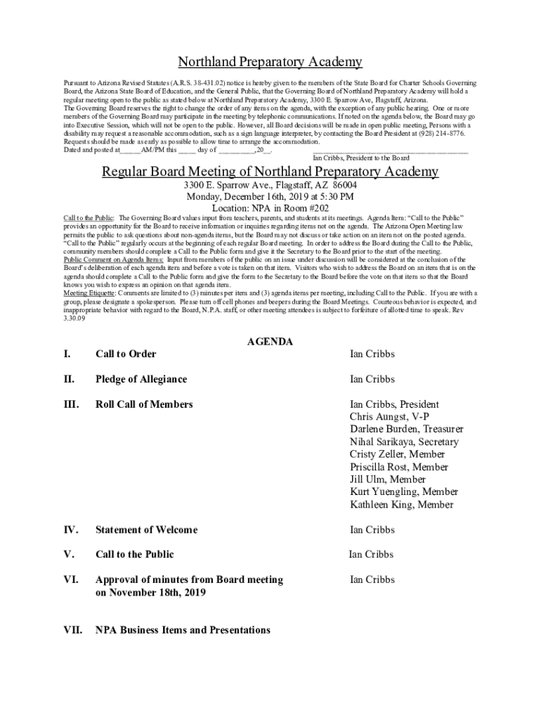 Fillable Online Location: NPA in Room #202 Fax Email Print - pdfFiller